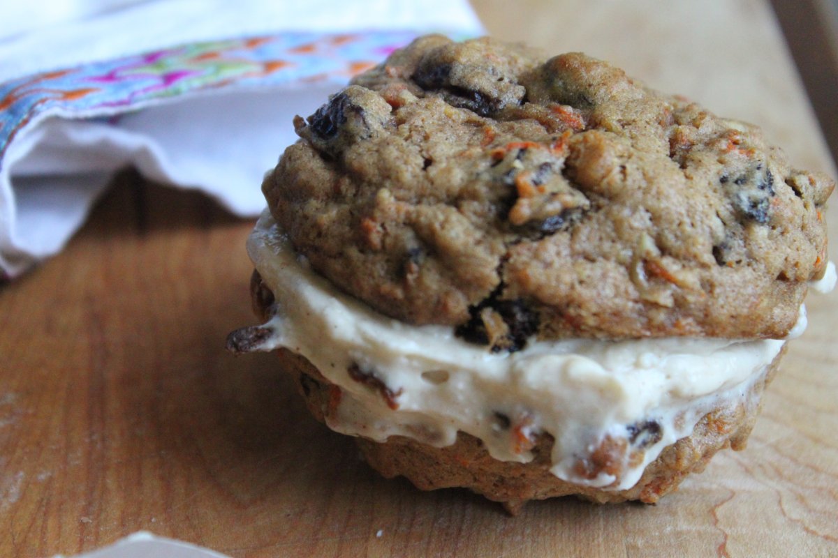 Inside-Out Carrot Cake Cookies - Baker by Nature