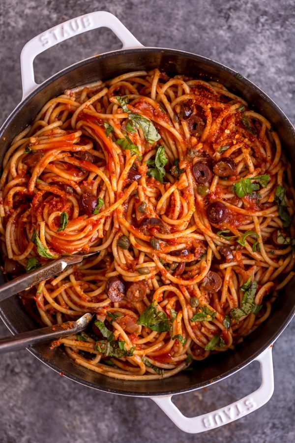 Pasta Puttanesca - Baker by Nature