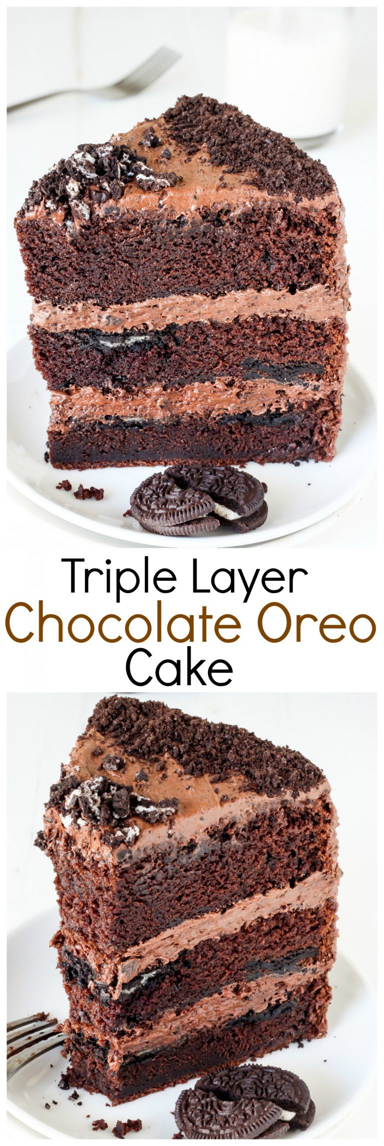 Triple Layer Chocolate Oreo Cake - Baker by Nature