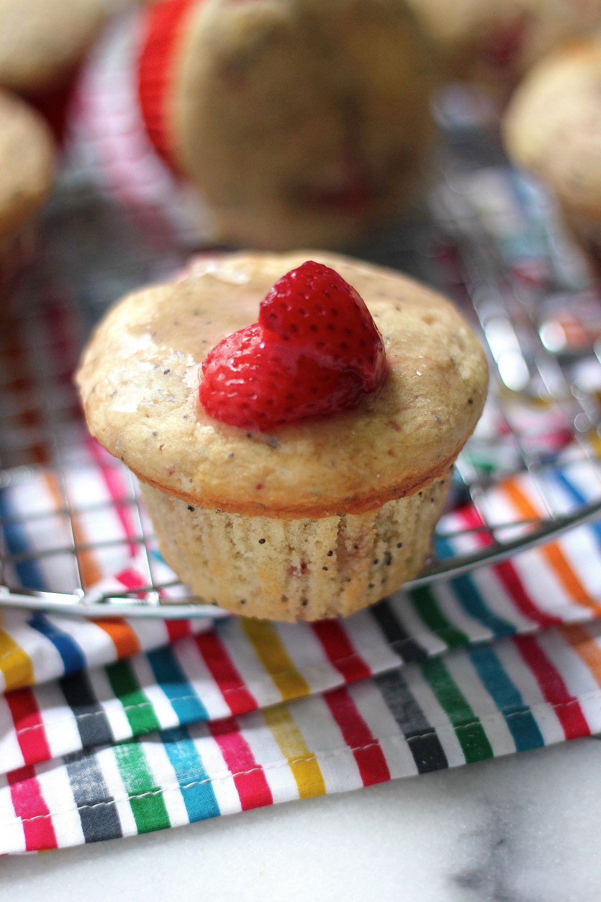 Strawberry Poppy Seed Breakfast Buns - Baker by Nature