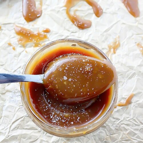 6-Minute Small Batch Salted Caramel Sauce - Baker by Nature