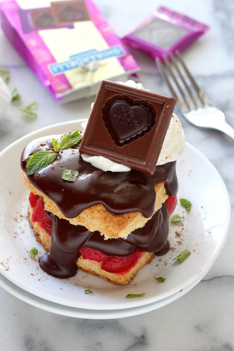 Chocolate Covered Strawberry Shortcakes - Baker by Nature