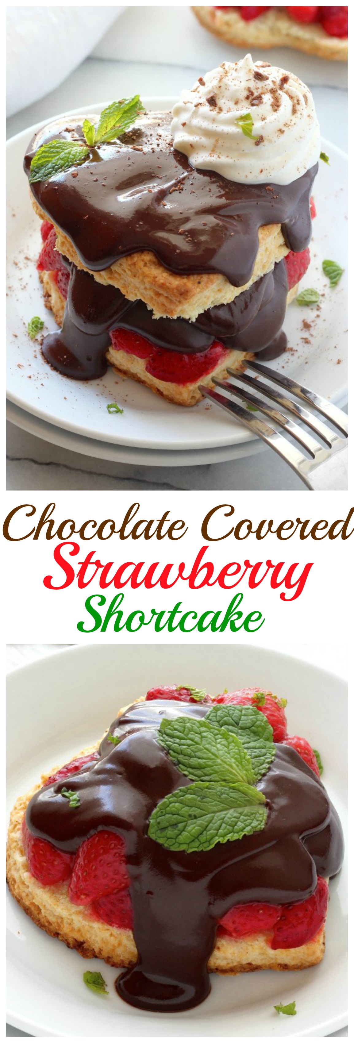 Chocolate Covered Strawberry Shortcakes - Baker by Nature