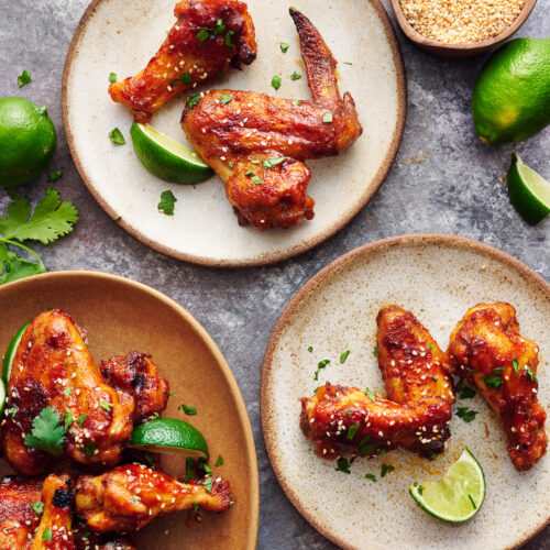 Sweet and Spicy Sriracha Baked Chicken Wings - Baker by Nature