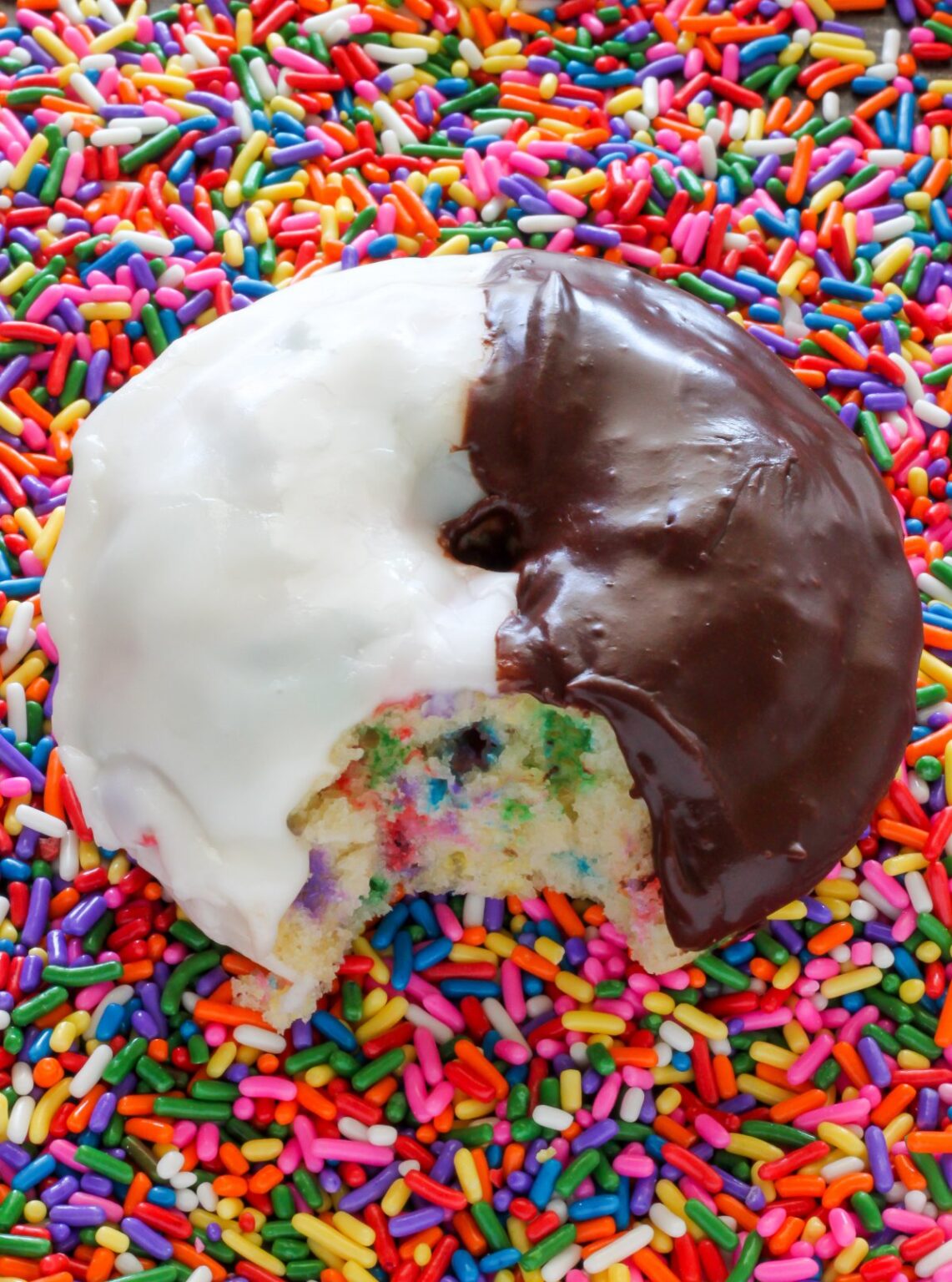 Black and White Confetti Donuts - Baker by Nature