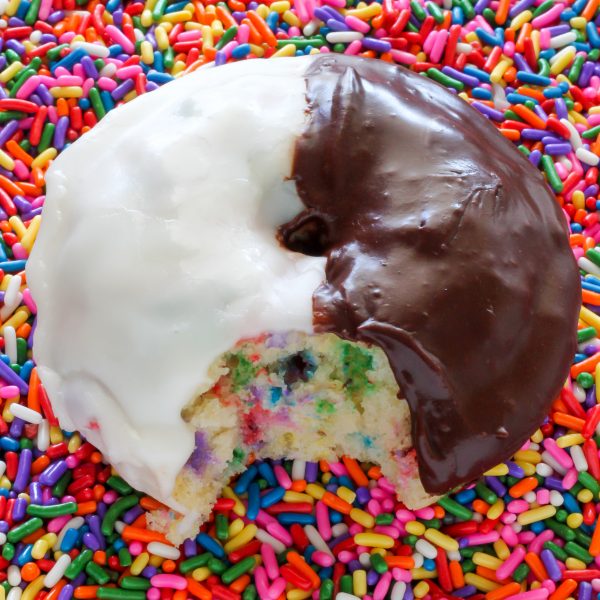 Black and White Confetti Donuts - Baker by Nature