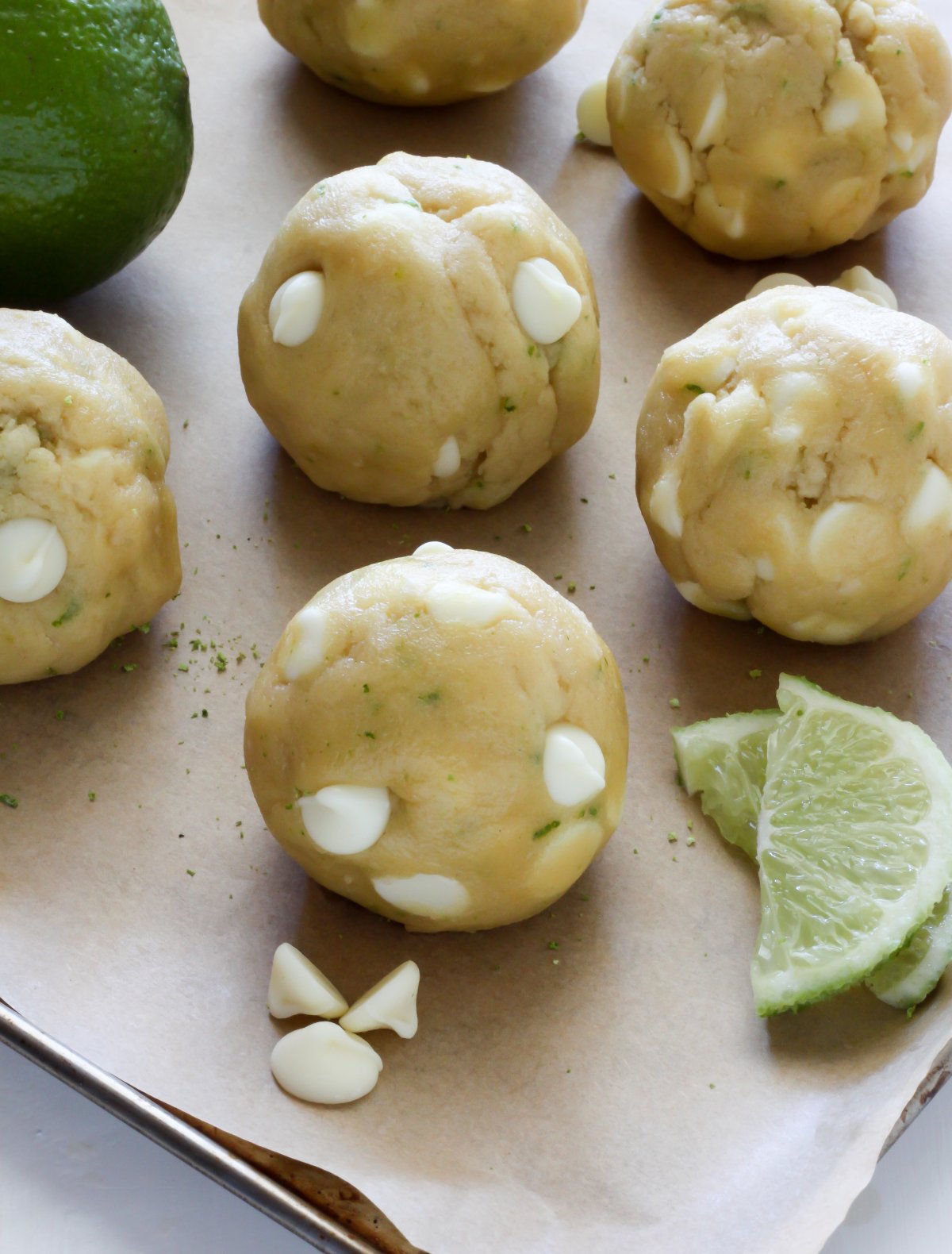 White Chocolate Coconut Key Lime Cookies - Baker by Nature