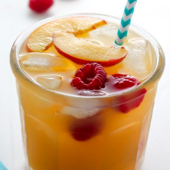 Raspberry Peach Iced Tea Lemonade - Baker by Nature