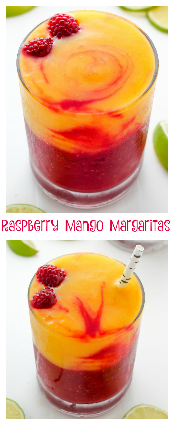 Raspberry Mango Margaritas - Baker by Nature