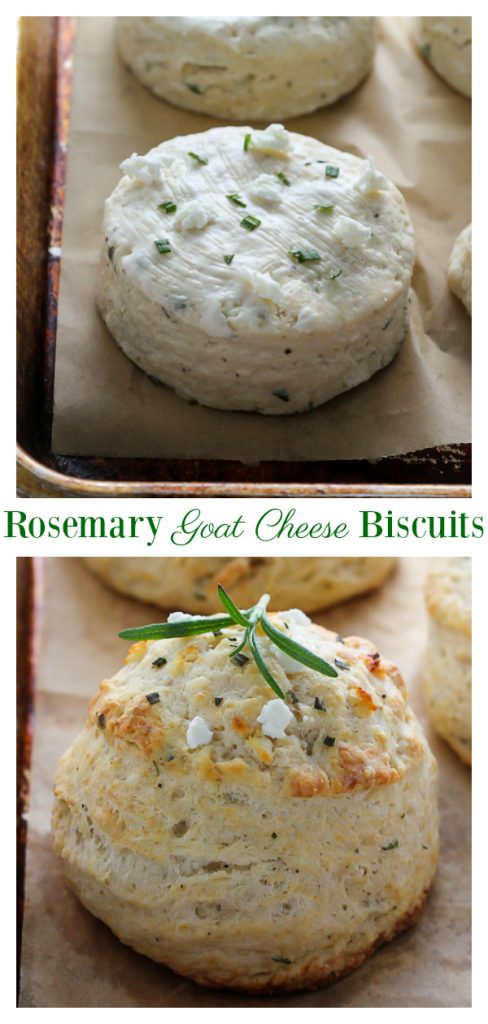 Rosemary Goat Cheese Biscuits - Baker by Nature