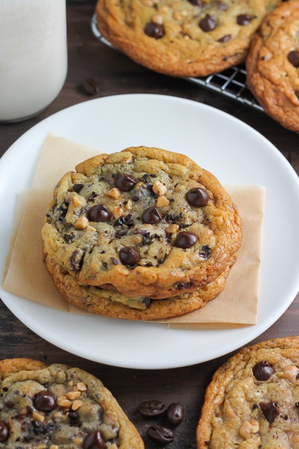 Espresso Toffee Chocolate Chip Cookies - Baker by Nature