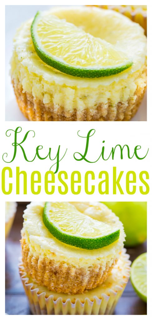 Mini Key Lime Cheesecakes - Baker by Nature