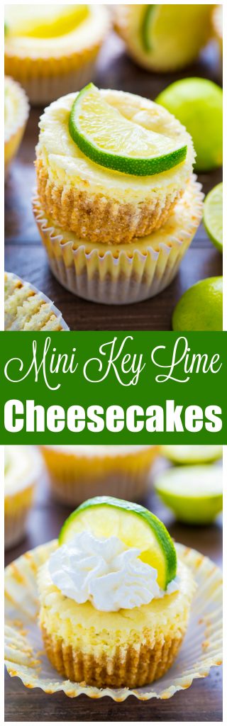 Mini Key Lime Cheesecakes - Baker by Nature