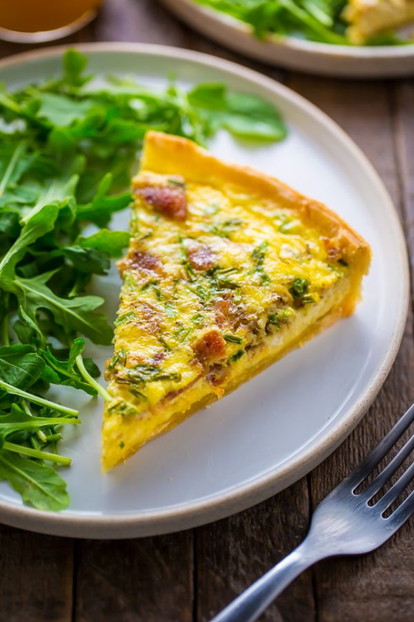 Crustless Quiche with Spinach, Sausage, and Sun-Dried Tomatoes - Baker by Nature