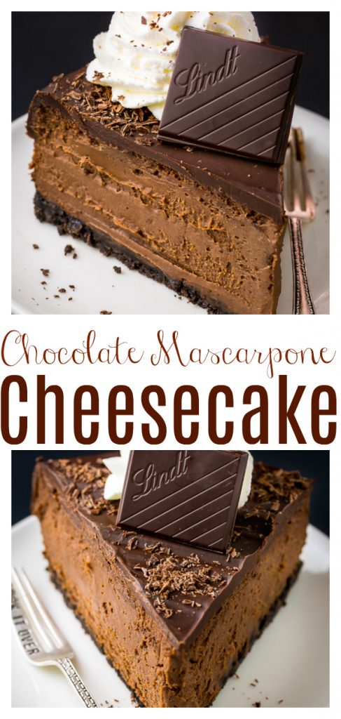 Chocolate Mascarpone Cheesecake - Baker by Nature