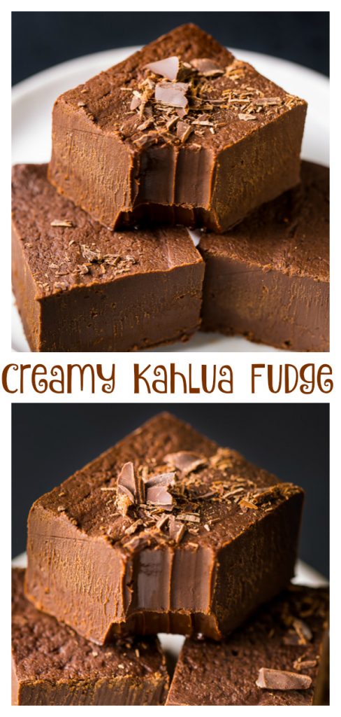Creamy Kahlua Chocolate Fudge - Baker by Nature