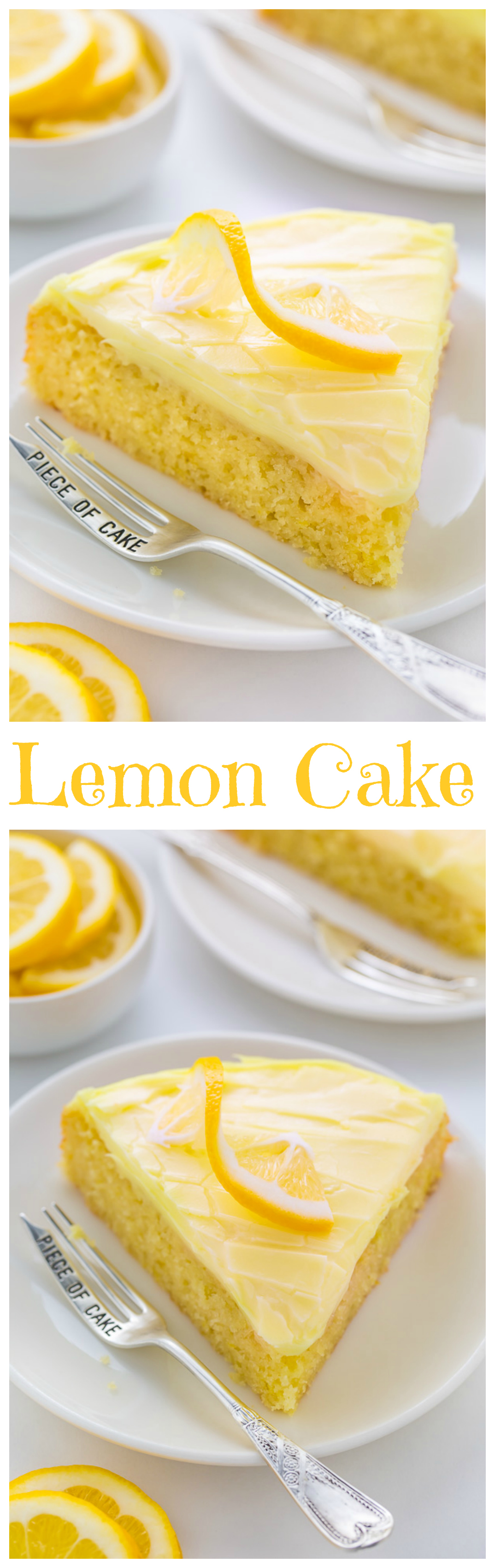 Lemon Cake with Lemon Cream Cheese Frosting - Baker by Nature