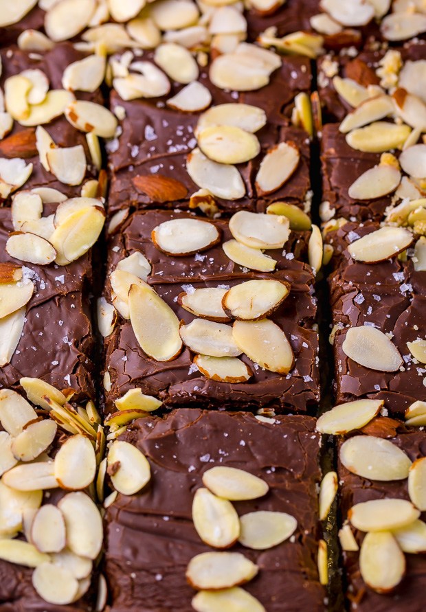 Almond Fudge Shortbread Bars - Baker by Nature