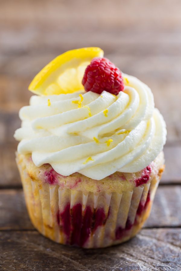 Lemon Raspberry Cupcakes - Baker by Nature