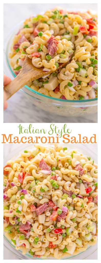 Italian Macaroni Salad - Baker by Nature