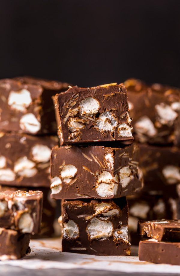 Easy Rocky Road Fudge Recipe - Baker by Nature