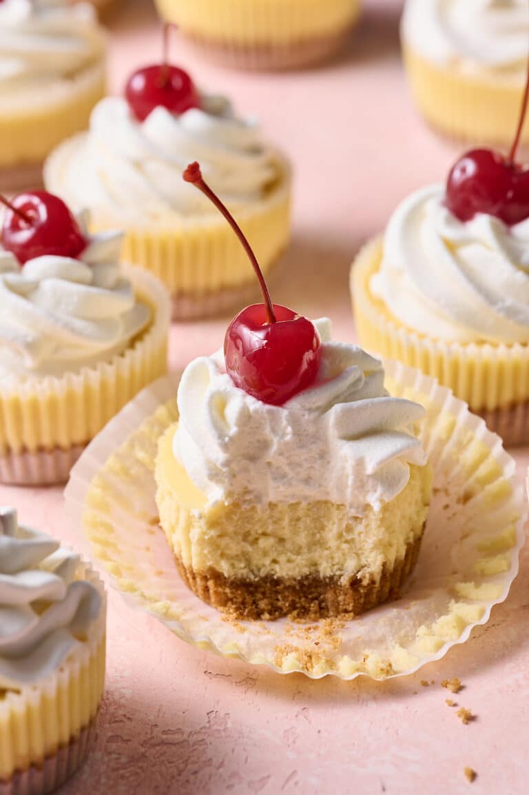 Mini Cheesecakes Recipe (Graham Cracker Crust) - Baker by Nature