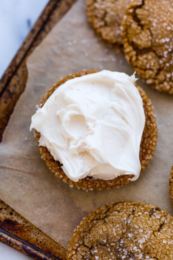 Molasses Cream Pie Cookies - Baker by Nature