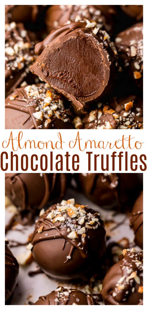 Easy Amaretto Chocolate Truffles Recipe - Baker by Nature