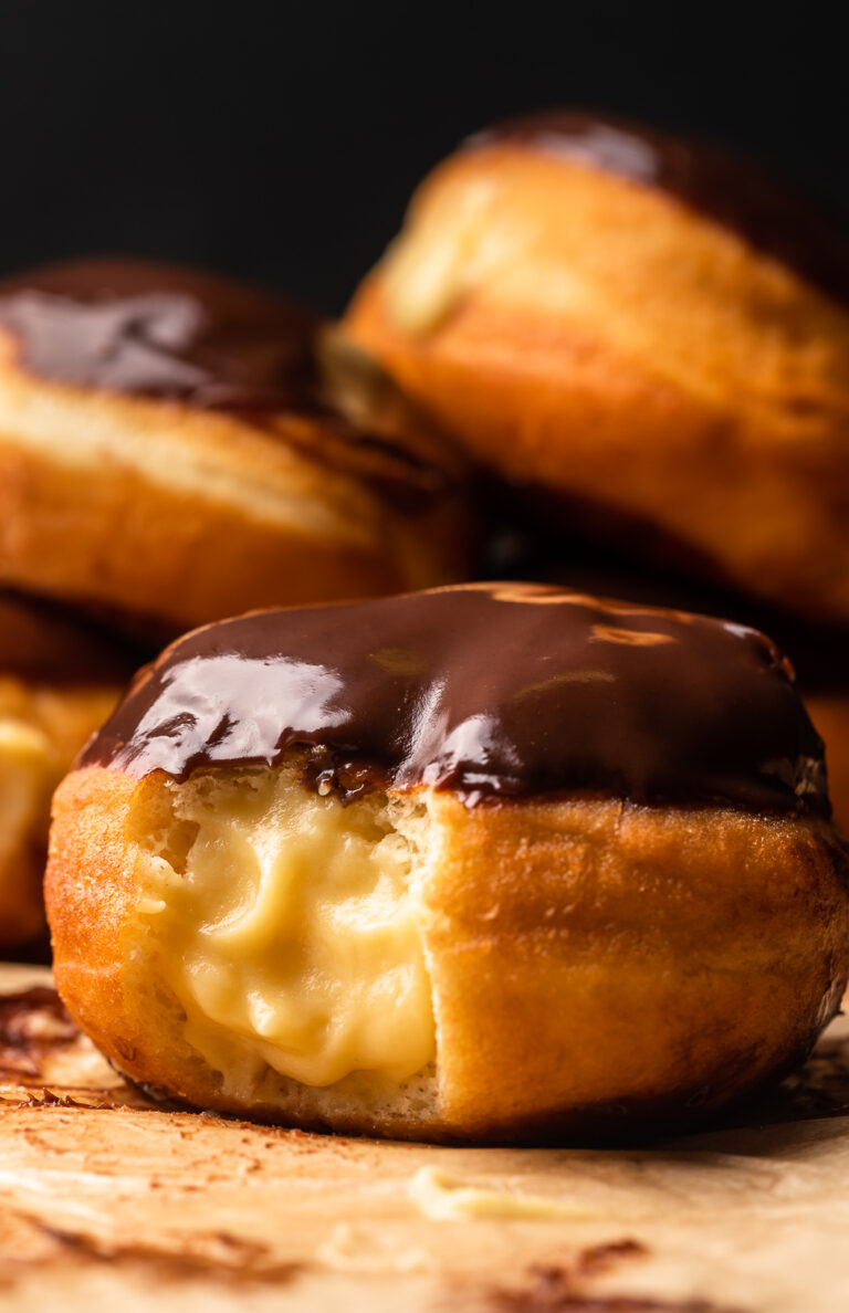 Boston Cream Doughnuts - Baker by Nature