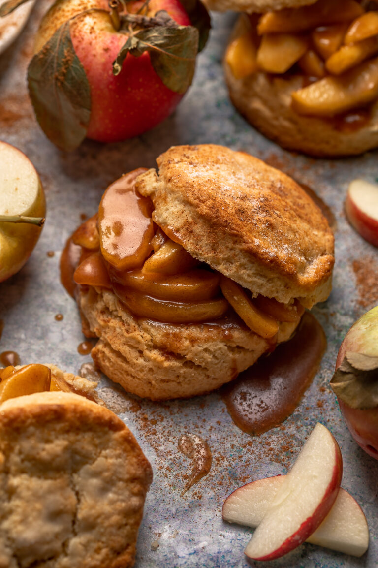 Cinnamon Apple Shortcakes - Baker by Nature