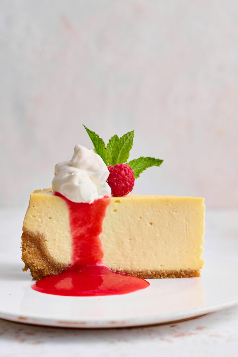White Chocolate Raspberry Cheesecake - Baker by Nature