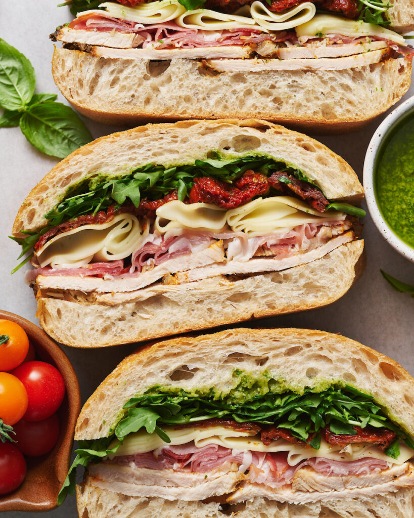 Italian Turkey Club Sandwiches - Baker by Nature