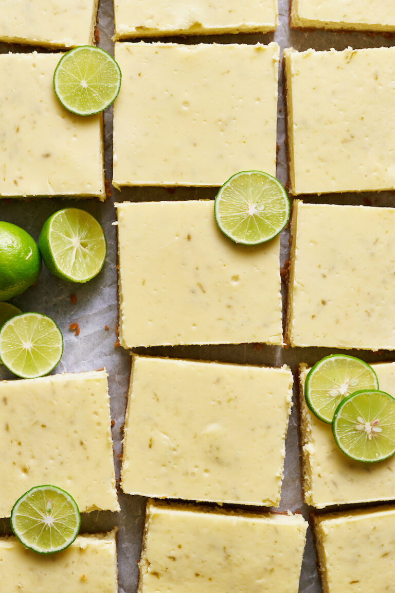 Key Lime Cheesecake Bars - Baker by Nature