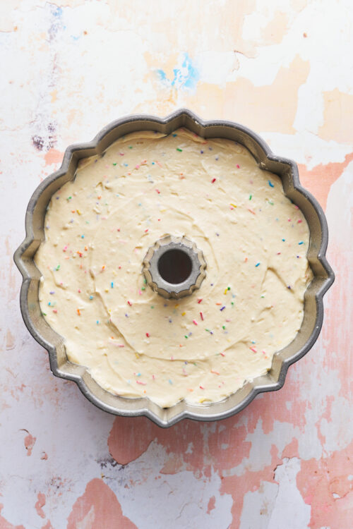 Funfetti Bundt Cake Birthday Cake - Baker by Nature