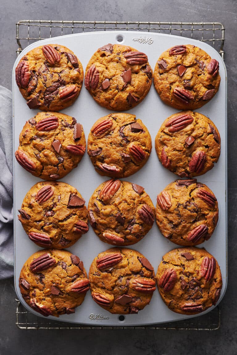 Bakery-Style Pumpkin Muffins with Pecans and Chocolate Chunks - Baker ...