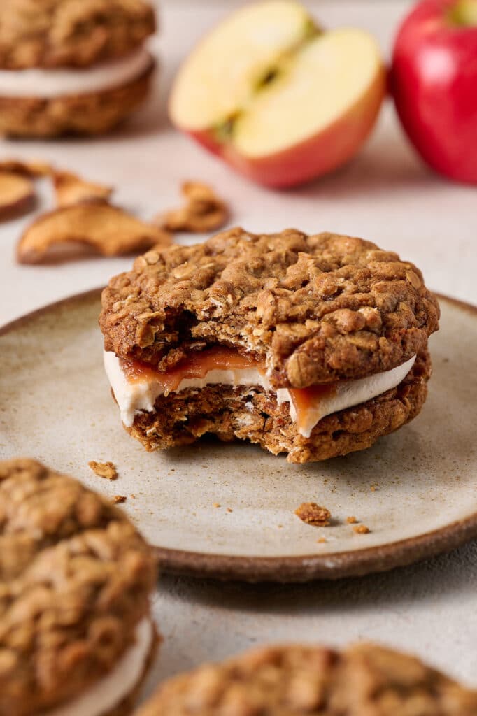 Cinnamon Apple Oatmeal Cream Pies - Baker by Nature