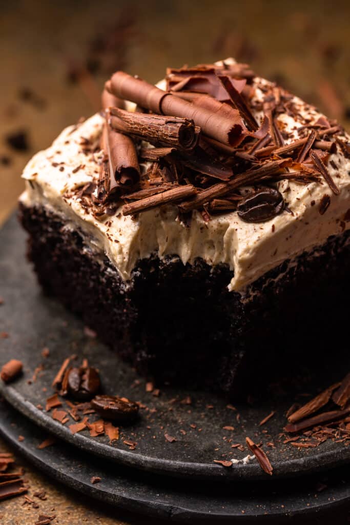 Chocolate Cake with Mocha Buttercream Frosting - Baker by Nature