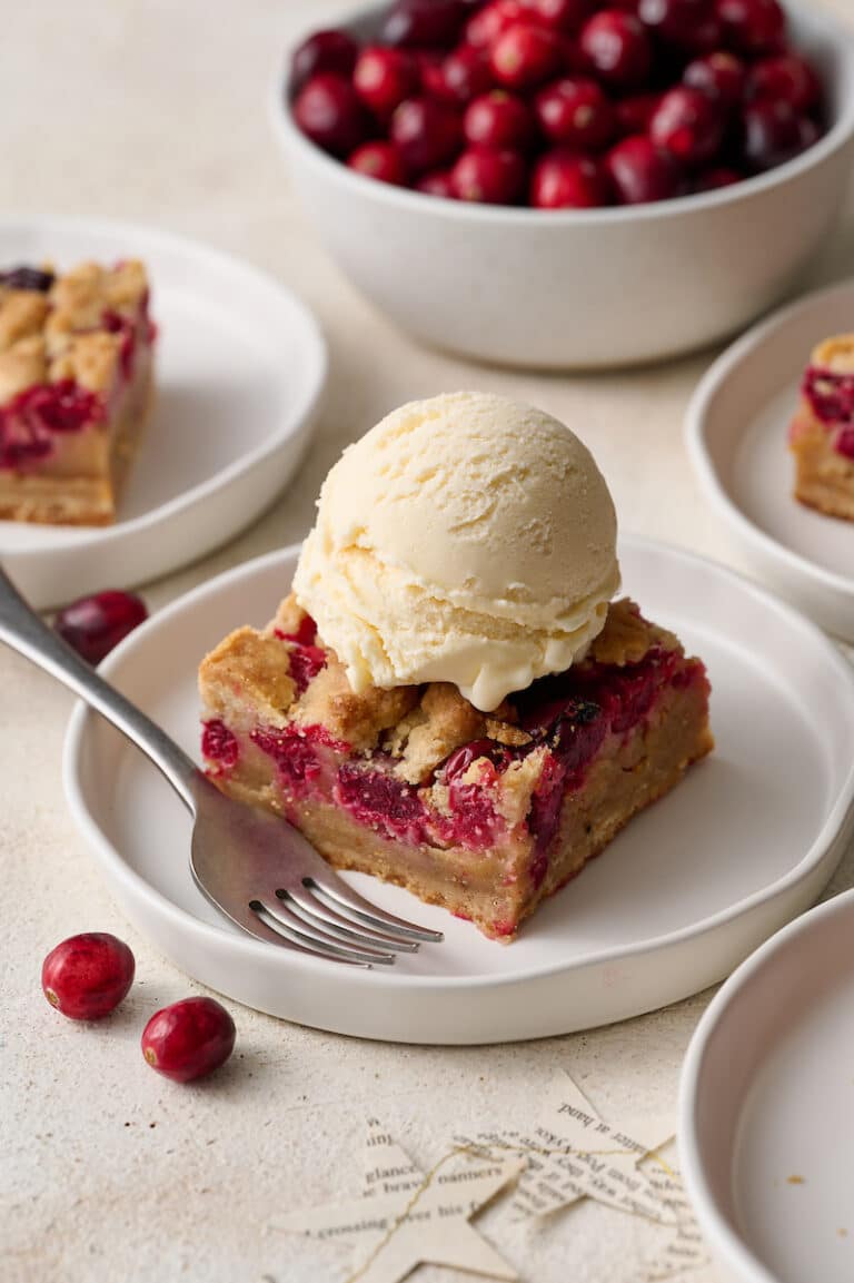Cranberry Crumb Bars - Baker by Nature