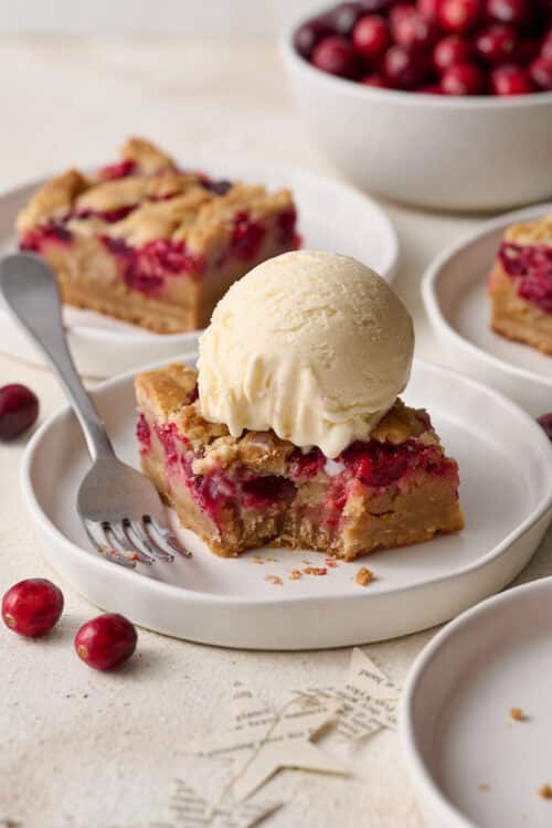 Cranberry Crumb Bars - Baker by Nature