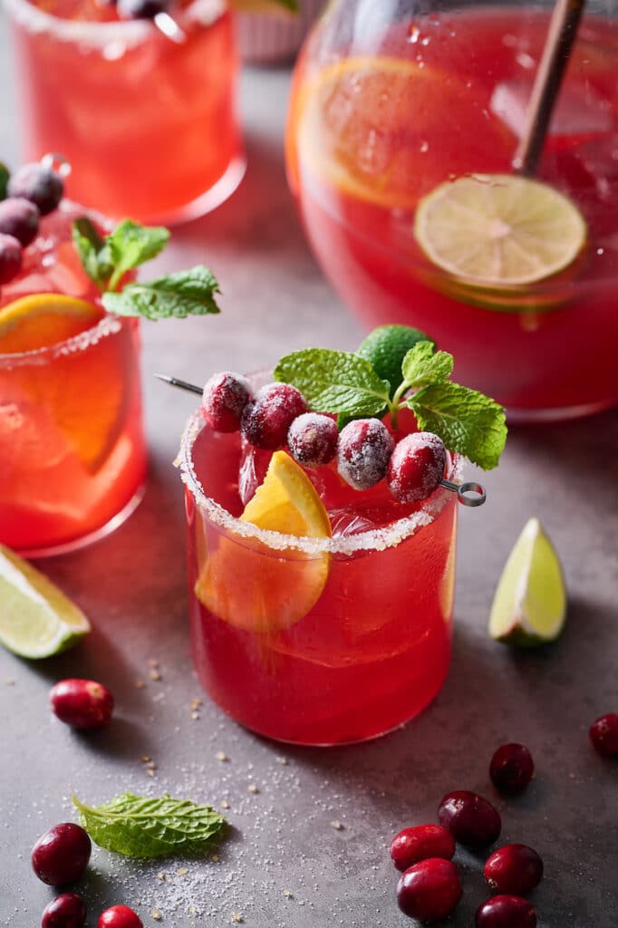 Cranberry Ginger Margaritas - Baker by Nature