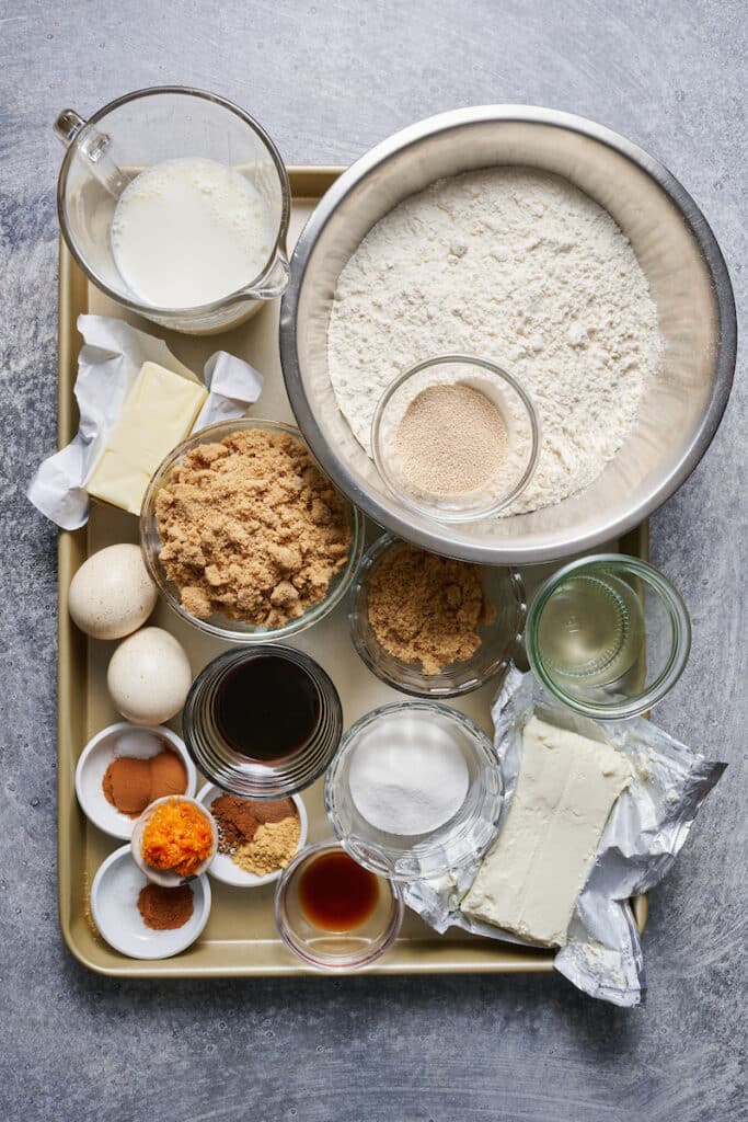 Christmas Morning Gingerbread Cinnamon Rolls - Baker by Nature