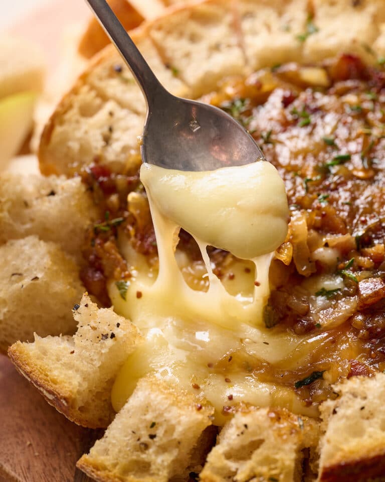 Caramelized Onion Baked Brie Bread Bowl - Baker by Nature