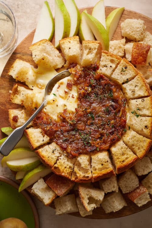Caramelized Onion Baked Brie Bread Bowl - Baker by Nature