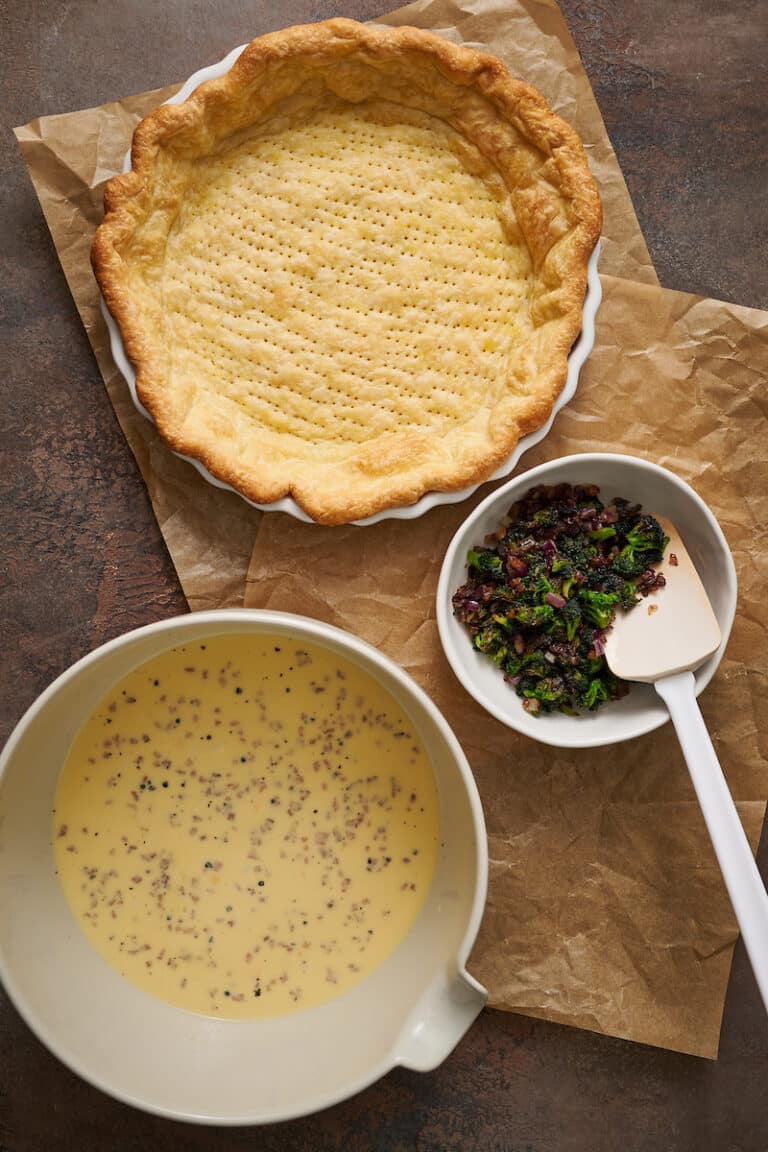 Broccoli Cheddar Quiche - Baker by Nature