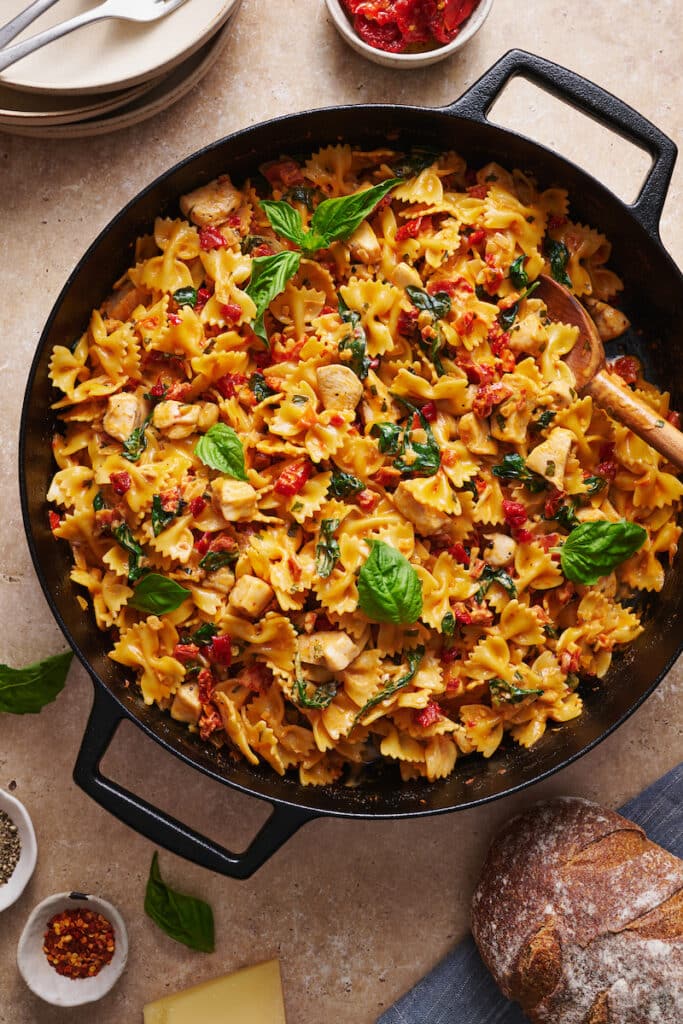 Sun-Dried Tomato Pasta - Baker by Nature