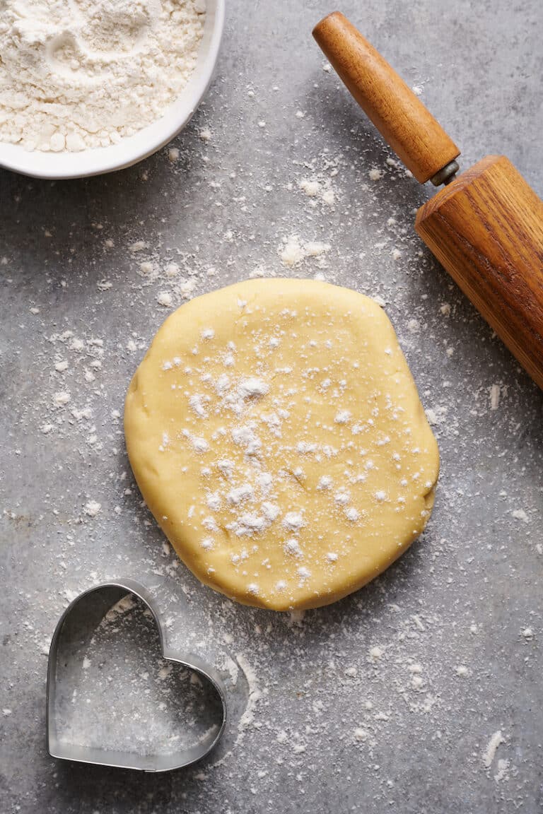 Iced Lemon Sugar Cookie Hearts - Baker by Nature