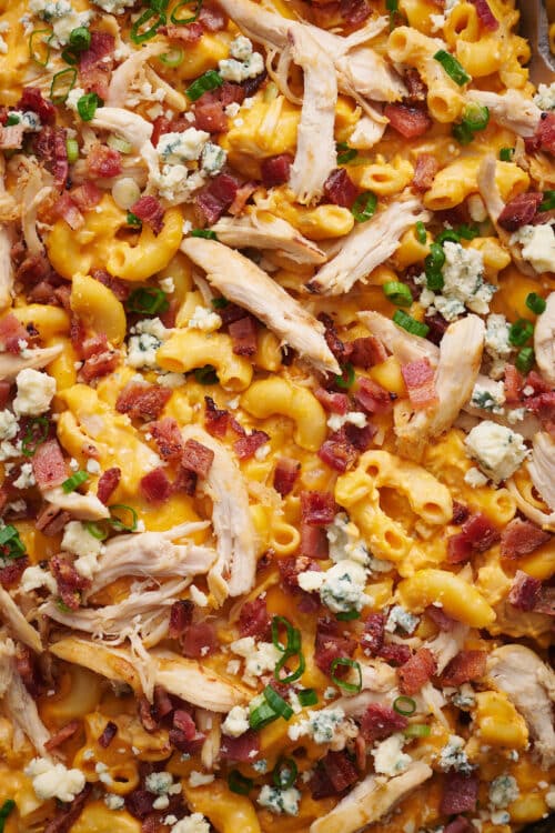 Buffalo Chicken Macaroni and Cheese - Baker by Nature