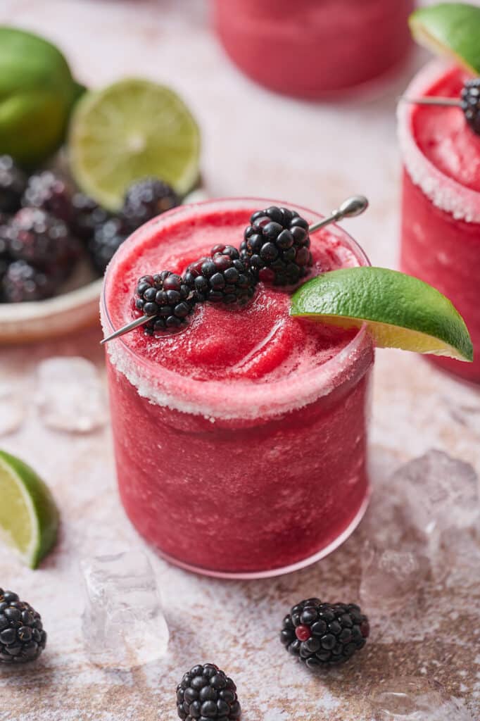 Frozen Blackberry Margaritas - Baker by Nature