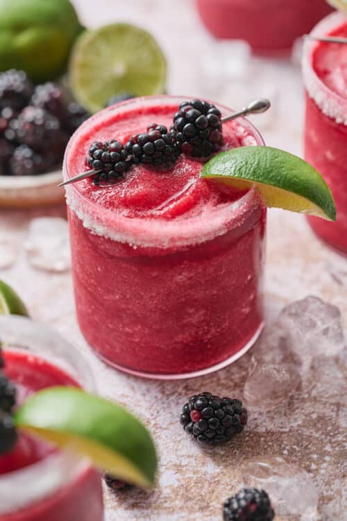 Frozen Blackberry Margaritas - Baker by Nature