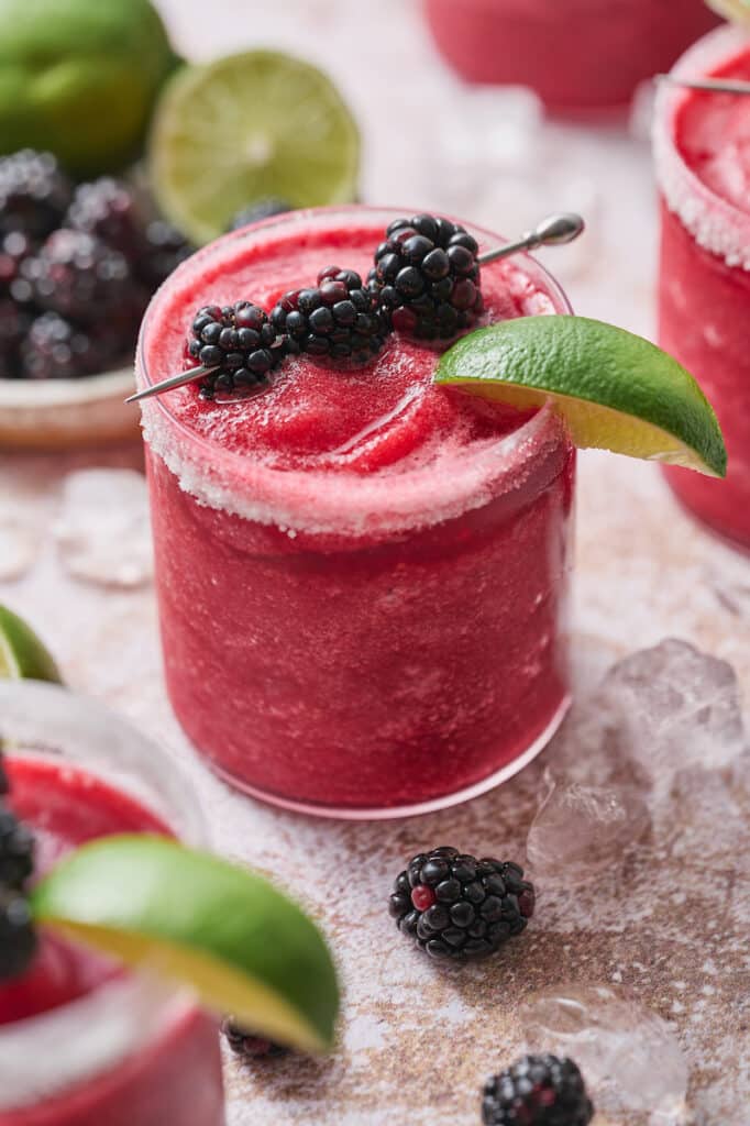 Frozen Blackberry Margaritas - Baker by Nature